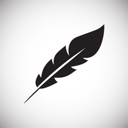 Feather icons set on white background for graphic Vector Image