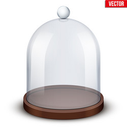 Glass dome on transparent background Royalty Free Vector