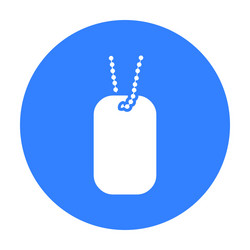 Metal tags hanging on a chain icon cartoon single Vector Image