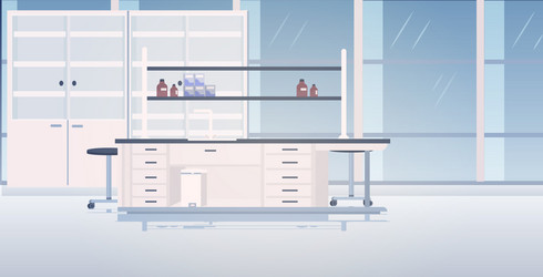 Modern lab interior empty no people chemical Vector Image