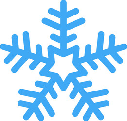 Winter snowflake isolated on white Royalty Free Vector Image