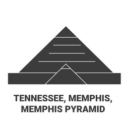 United states tennessee memphis pyramid Royalty Free Vector