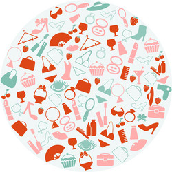 Seamless woman accessories background Royalty Free Vector