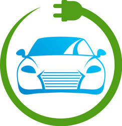 Electric car logo template creative Royalty Free Vector