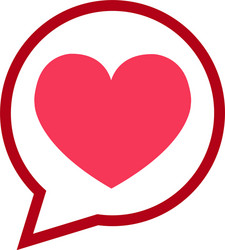 Color circle with heart icon inside Royalty Free Vector