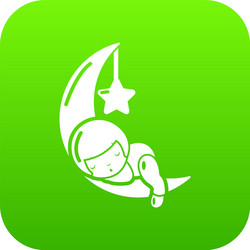 Sleeping girl icon cartoon style Royalty Free Vector Image