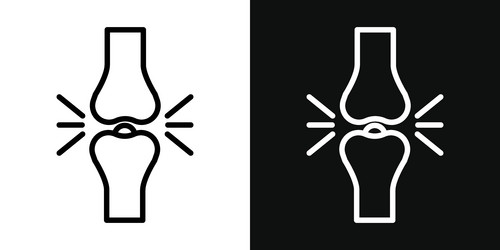 Human knee bone joint icon set orthopedic Vector Image