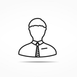 Manager line icon office and work Royalty Free Vector Image