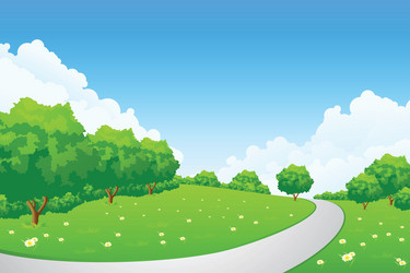 Forest nature landscape 3d background Royalty Free Vector