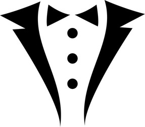 Tuxedo sign Royalty Free Vector Image - VectorStock