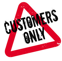 Customers only rubber stamp Royalty Free Vector Image
