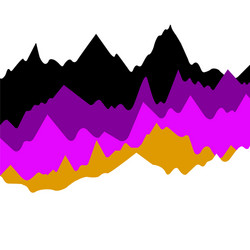 Landscape with silhouettes of mountains Royalty Free Vector