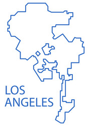 Outline of Los Angeles Map Vector Images (over 190)