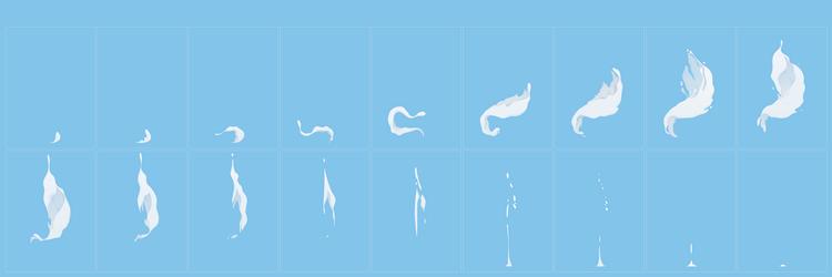 Milk splash animation sprite liquid splatters Vector Image