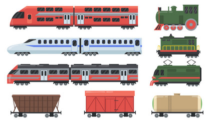 Train set Royalty Free Vector Image - VectorStock