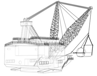 Dragline Excavator Walking Vector Images (over 130)