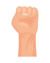 Left hand fist up Royalty Free Vector Image - VectorStock