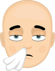 Mucus cold head man Royalty Free Vector Image - VectorStock