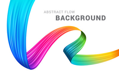 Colorful flow poster transparent brushstroke wave Vector Image