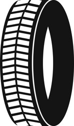Single tire icon simple style Royalty Free Vector Image