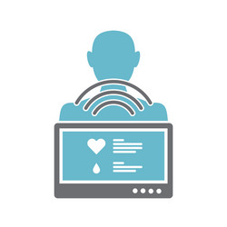 Check up icon on white background for graphic Vector Image