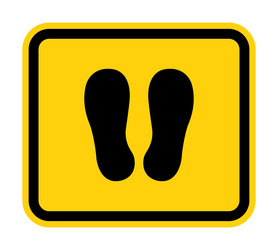 Do not walk or stand here symbol sign isolate Vector Image