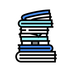 Stack paper document color icon Royalty Free Vector Image