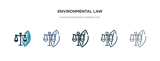 Two color environmental law icon from Royalty Free Vector
