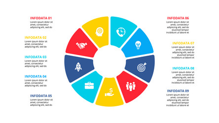 9 Part Circle Vector Images (over 510)