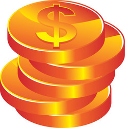 Money stack logo design template Royalty Free Vector Image