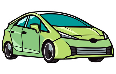 Prius cars outline Royalty Free Vector Image - VectorStock