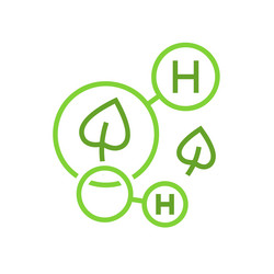 Green hydrogen symbols collection editable Vector Image