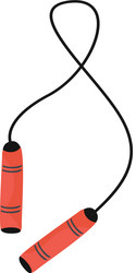 Red jumping rope on a white background Royalty Free Vector