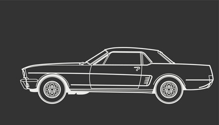 Mustang car Royalty Free Vector Image - VectorStock