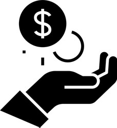 Income black icon concept Royalty Free Vector Image