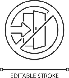 Do not entry line icon prohibition sign Royalty Free Vector