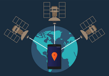 Delivery global tracking system service online Vector Image