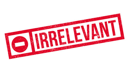Irrelevant rubber stamp Royalty Free Vector Image