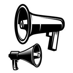 Megaphone design element for logo label sign Vector Image
