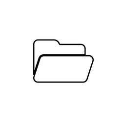 Opened empty gray file folder with tab divider Vector Image