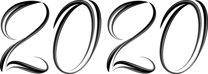 Hand drawn lettering 2020 for you design Vector Image