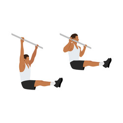 Man doing one arm lat pull down pull downs Vector Image