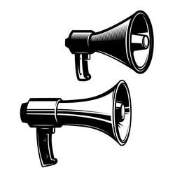 Megaphone design element for logo label sign Vector Image