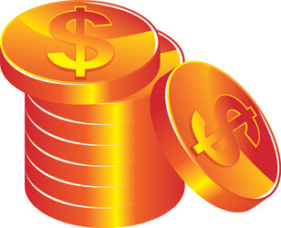 Money stack logo design template Royalty Free Vector Image