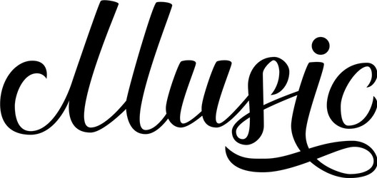 Music calligraphy hand lettering on chalkboard Vector Image