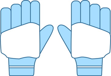Cricket gloves logo simple style Royalty Free Vector Image