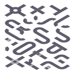 Street road signs in isometric Royalty Free Vector Image