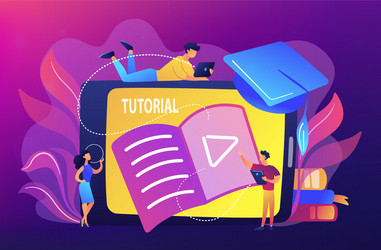 Video tutorial abstract concept Royalty Free Vector Image