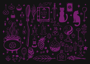 Witchcraft magic background for witches Royalty Free Vector