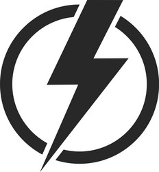 Circle lightning bolt logo design Royalty Free Vector Image